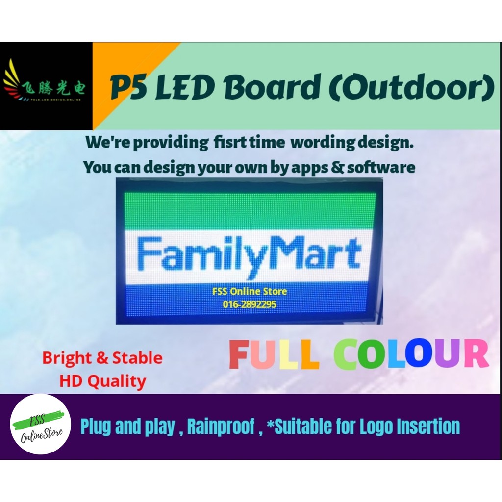 P5 Full Colour Led Signboard / Running Board Signboard (OUTDOOR ...