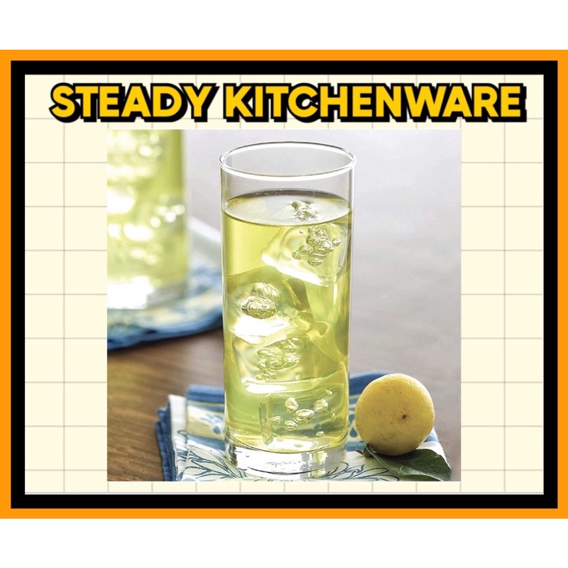 (6pcs)355ML/B1213 Ocean Fin Line Series Long Drink Juice Glass Water ...