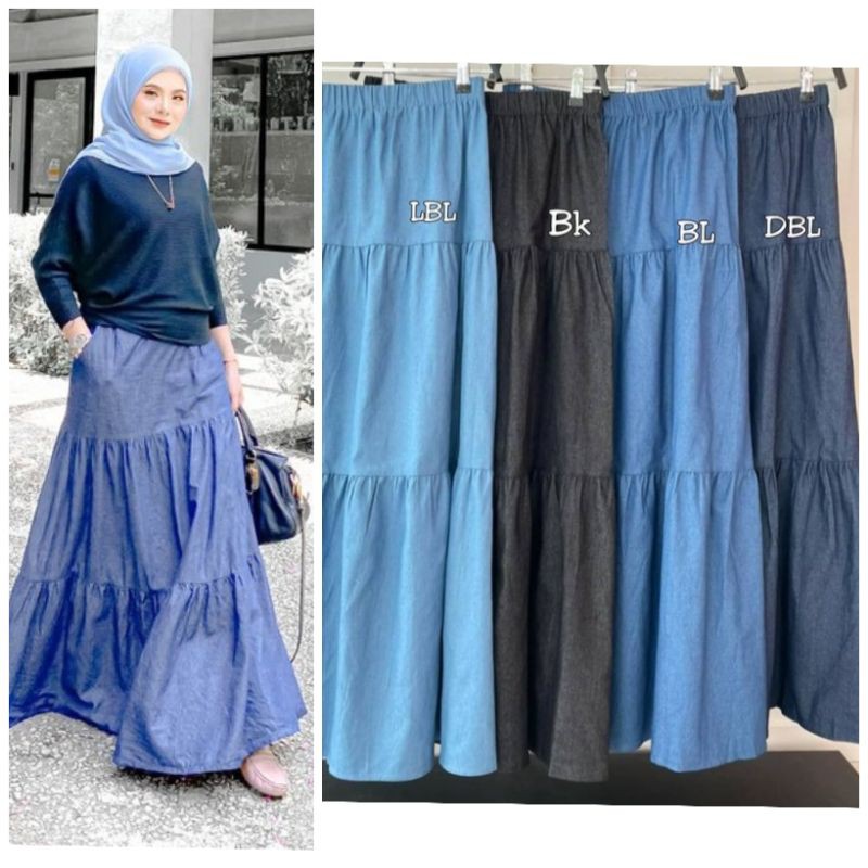 Lolita Skirt Denim Ropol💥💥💥💥 | Shopee Malaysia