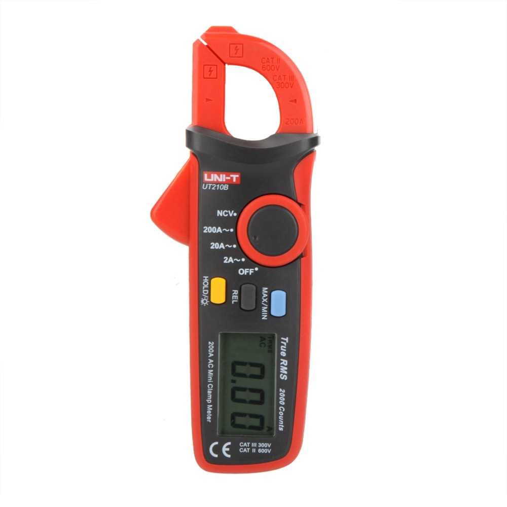 UNI T UT210B True RMS 200A AC Mini Clamp Meters Ammeter w NCV Test LCD ...