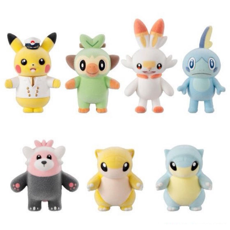 BANDAI POKEMON POKEMOFU FLUFFY DOLLS SERIES 5 PIKACHU GROOKEY SCORBUNNY ...