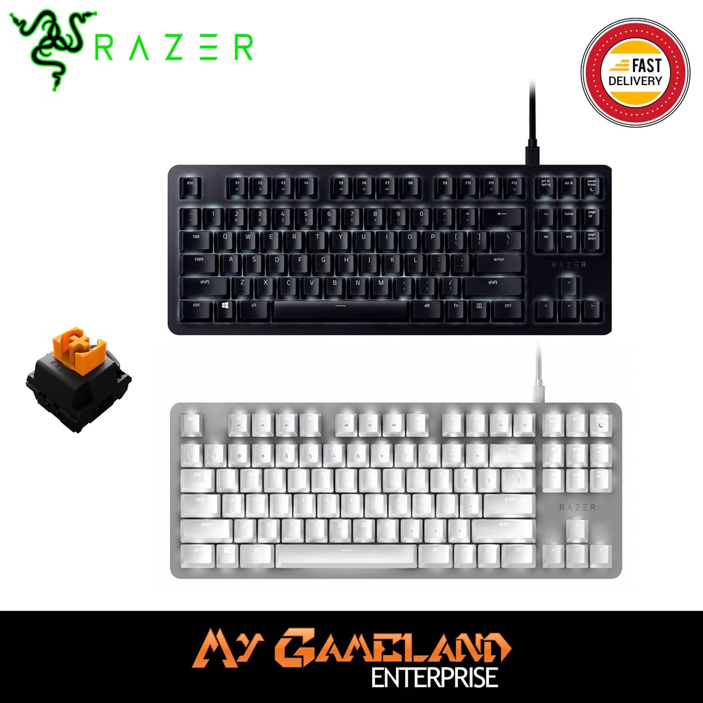 Razer Blackwidow Lite Mercury White / Black Gaming Mechanical Keyboard ...