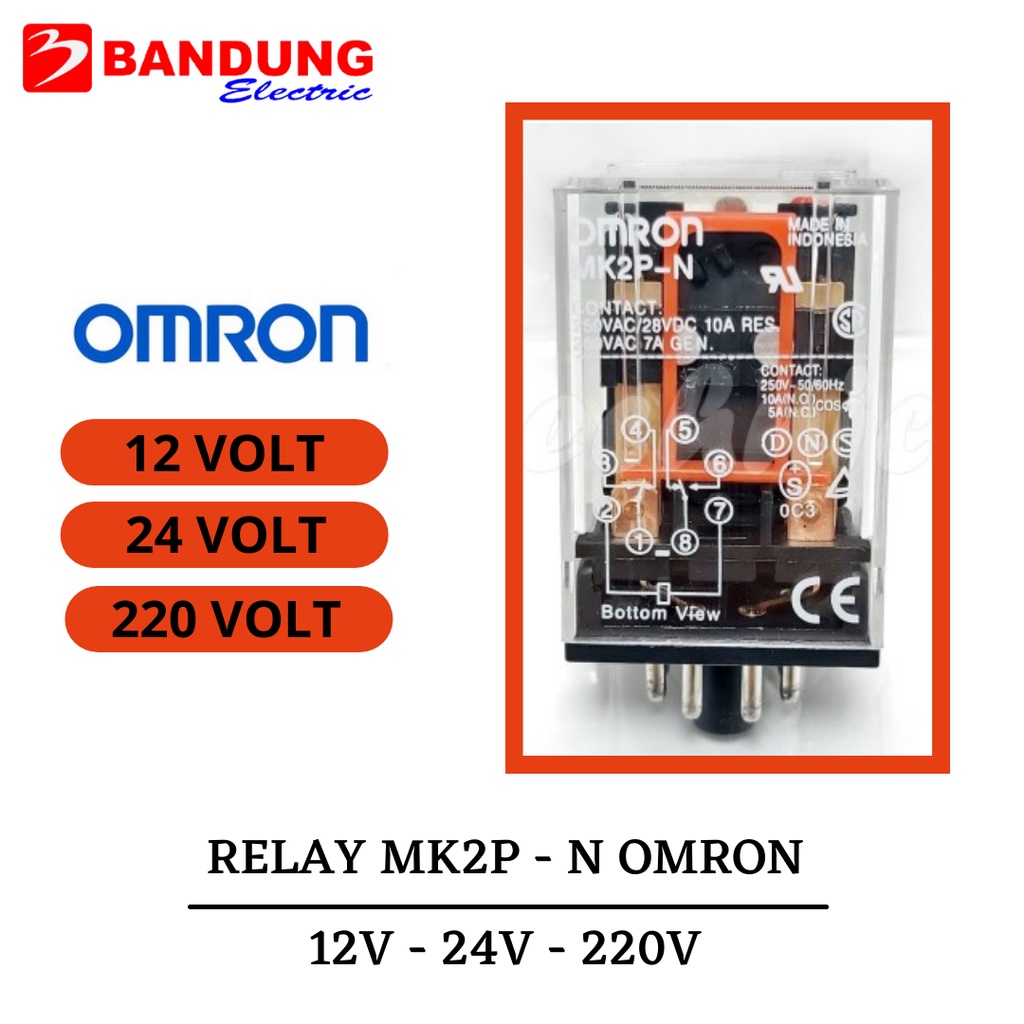 Mk2p OMRON 12V RELAY/OMRON 24volt MK2PN RELAY/OMRON 220volt RELAY | Shopee Malaysia