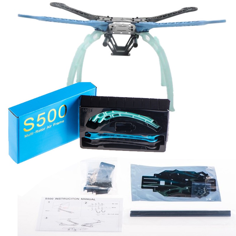 500mm Multi-Rotor Air Frame Kit S500 w/ Landing Gear for RC Airplane ...