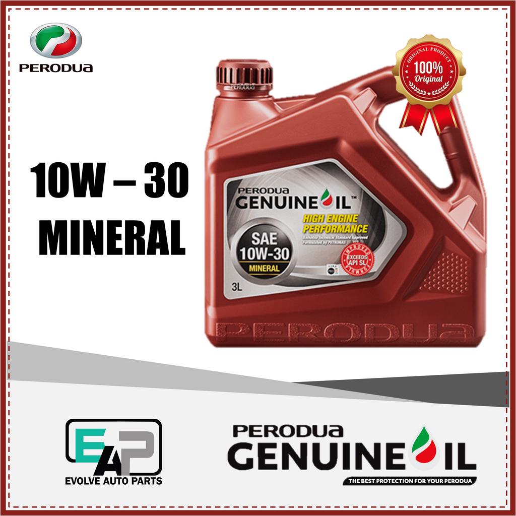 PERODUA GENUINE OIL 3 Liter 10W-30 Mineral Engine Oil | Shopee Malaysia