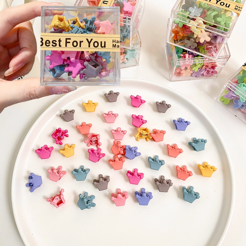 10-50Pcs/Set Boxed Clips Korean Cute Cartoon Small Hair Clip Girl ...
