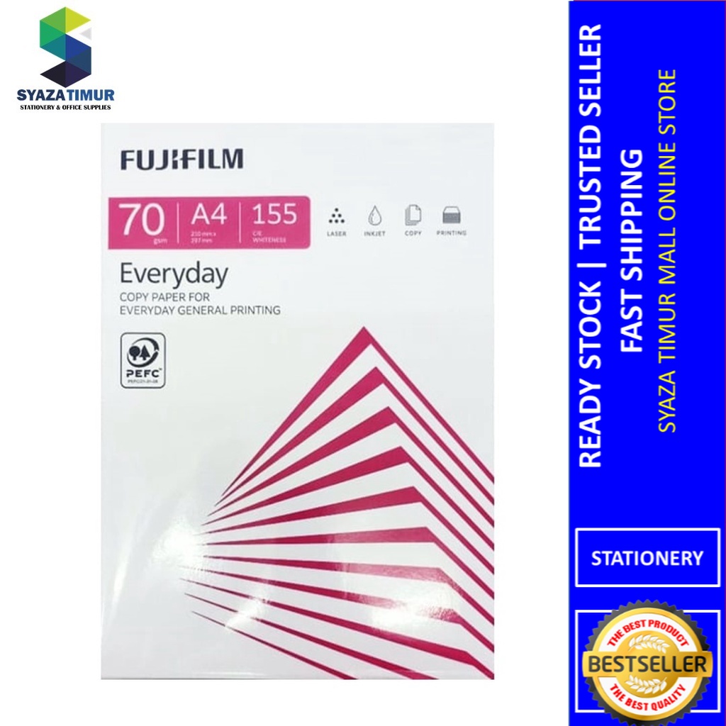 Fujifilm Everyday A4 Paper 70GSM 500's / Kertas Fotostat / Kertas Putih / Kertas Simili / Kertas ...
