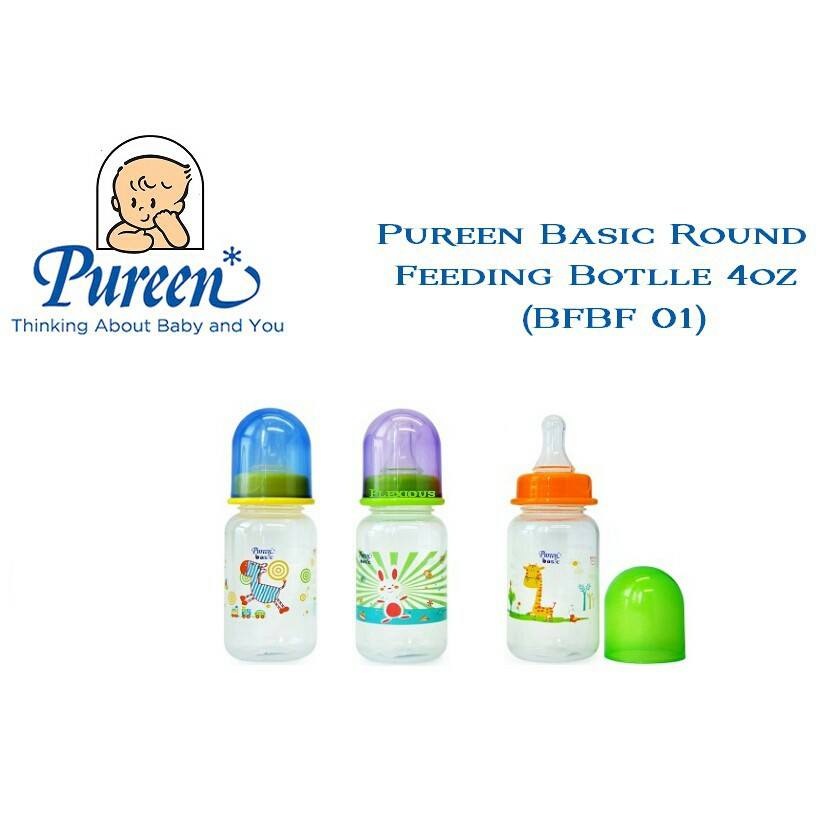 Pureen Basic Streamline Feeding Bottle 4oz (BFBF01/BFBF03)(S size ...