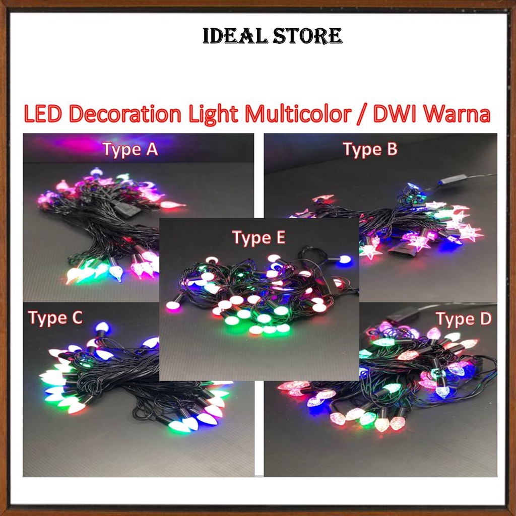 Lampu Hiasan LED Hari Raya Ramadan Decoration Light Multicolor Lampu ...
