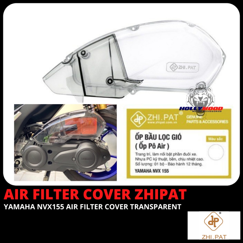 YAMAHA NVX155 V1 AIR FILTER COVER TRANSPARENT ZHI.PAT 100% ORIGINAL ...