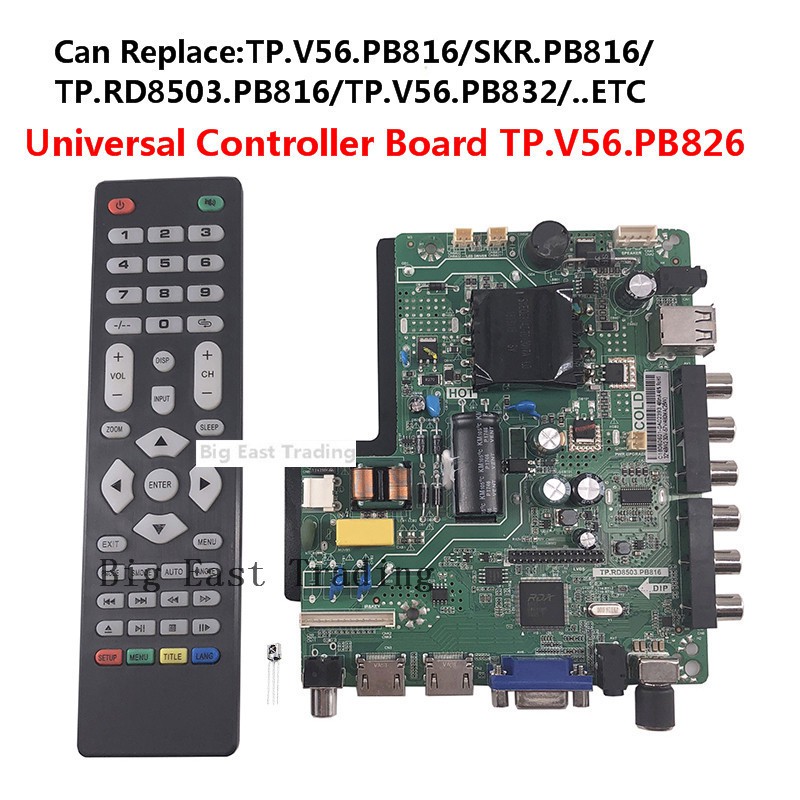 TP.V56.PB826 LCD TV 3in1 Driver Board Universal LED Screen Controller Board TV Motherboard Dual ...