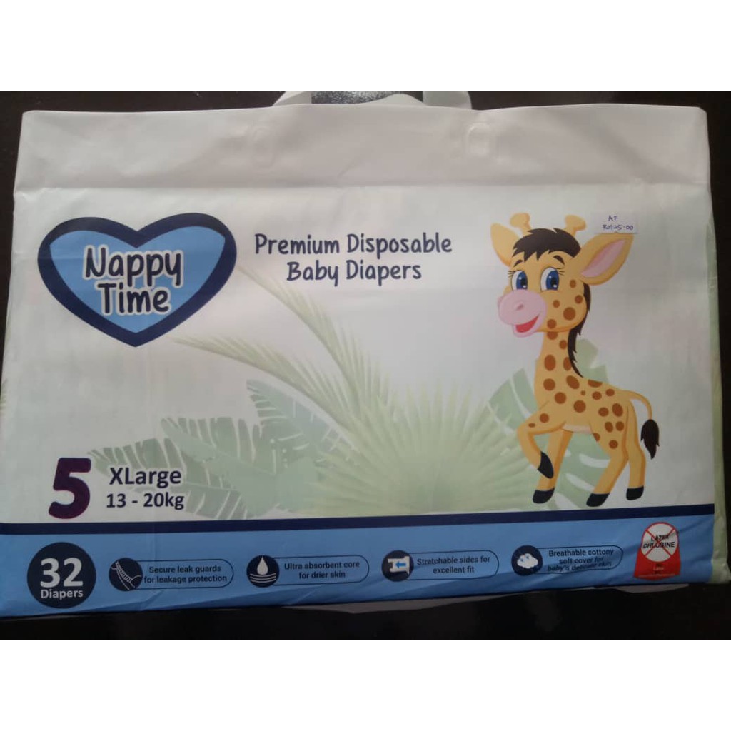 *Ready Stock* Nappy Time Premium Diapers Regular Pack- X Large (13 ...