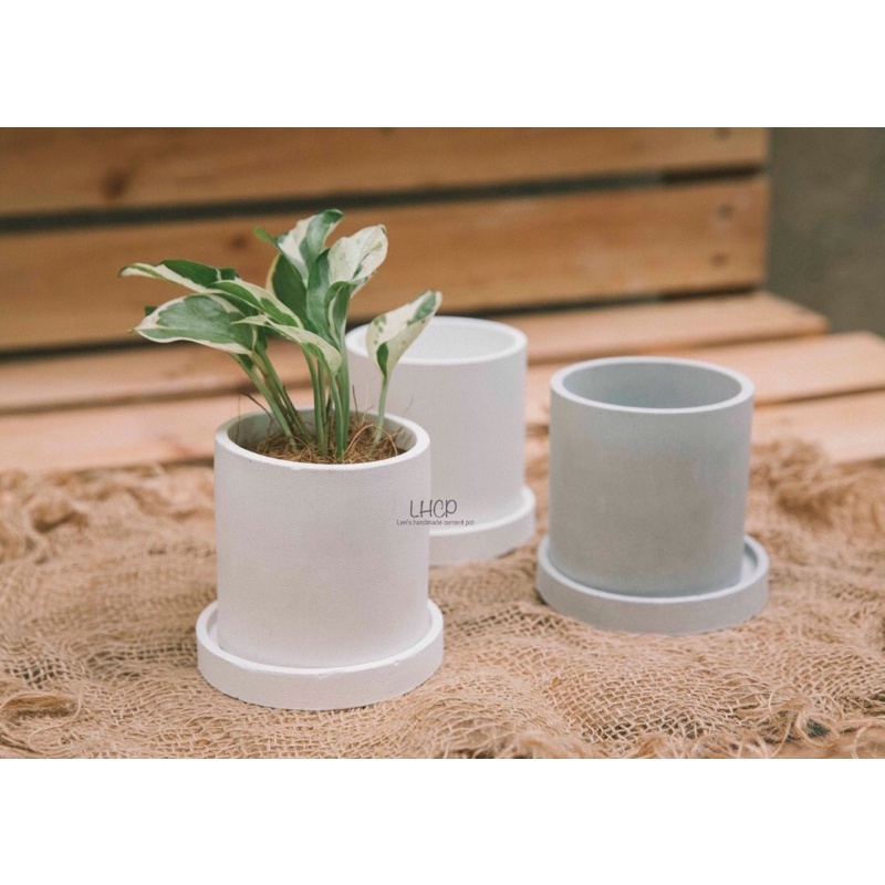 [LHCP] Handmade Circle Cement Flower Pot | Pasu Bunga Simen Bulat ...