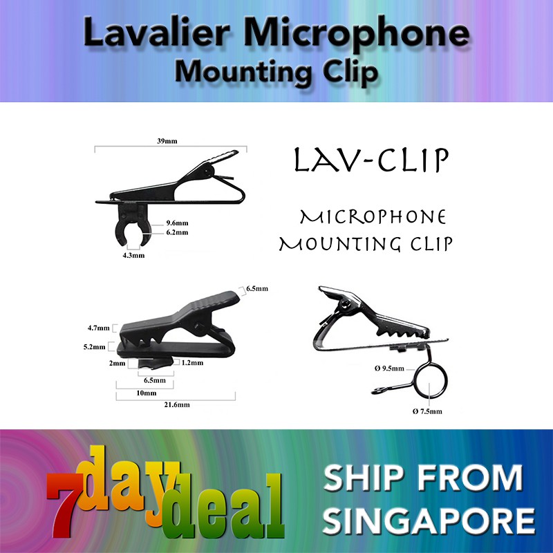 LAV-CLIP (Lavalier Lapel Microphone Mounting Clip) | Shopee Malaysia