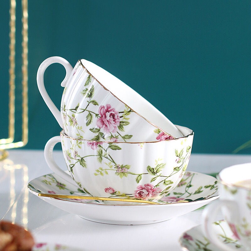 Porcelain English Tea Cup Set Tea Set English Style European Pink ...