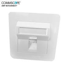 Commscope 8-1859167-1 Faceplate Kit Decorator 1 Port. BS. White ...