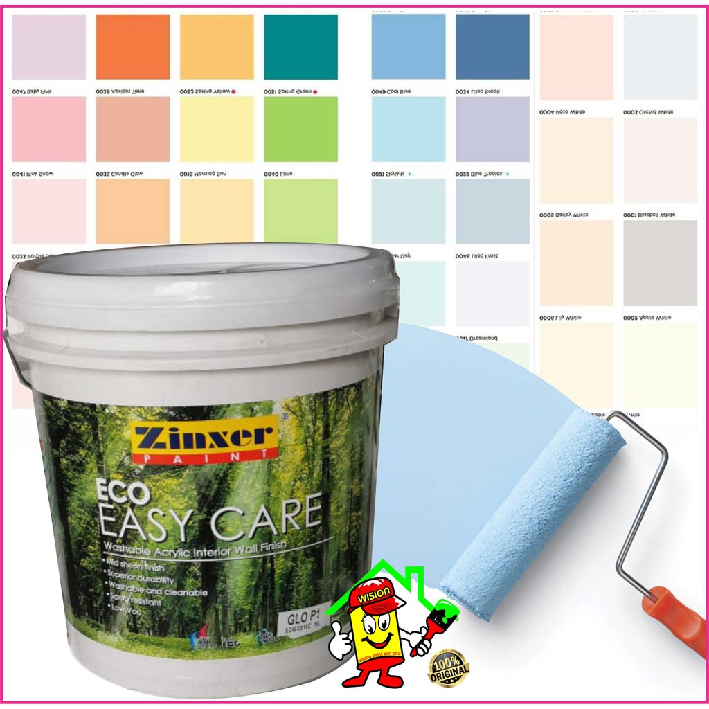 ( 5L EASY CARE ) ZINXER PAINT INTERIOR PEARL / DALAM ( EASY CLEAN ...