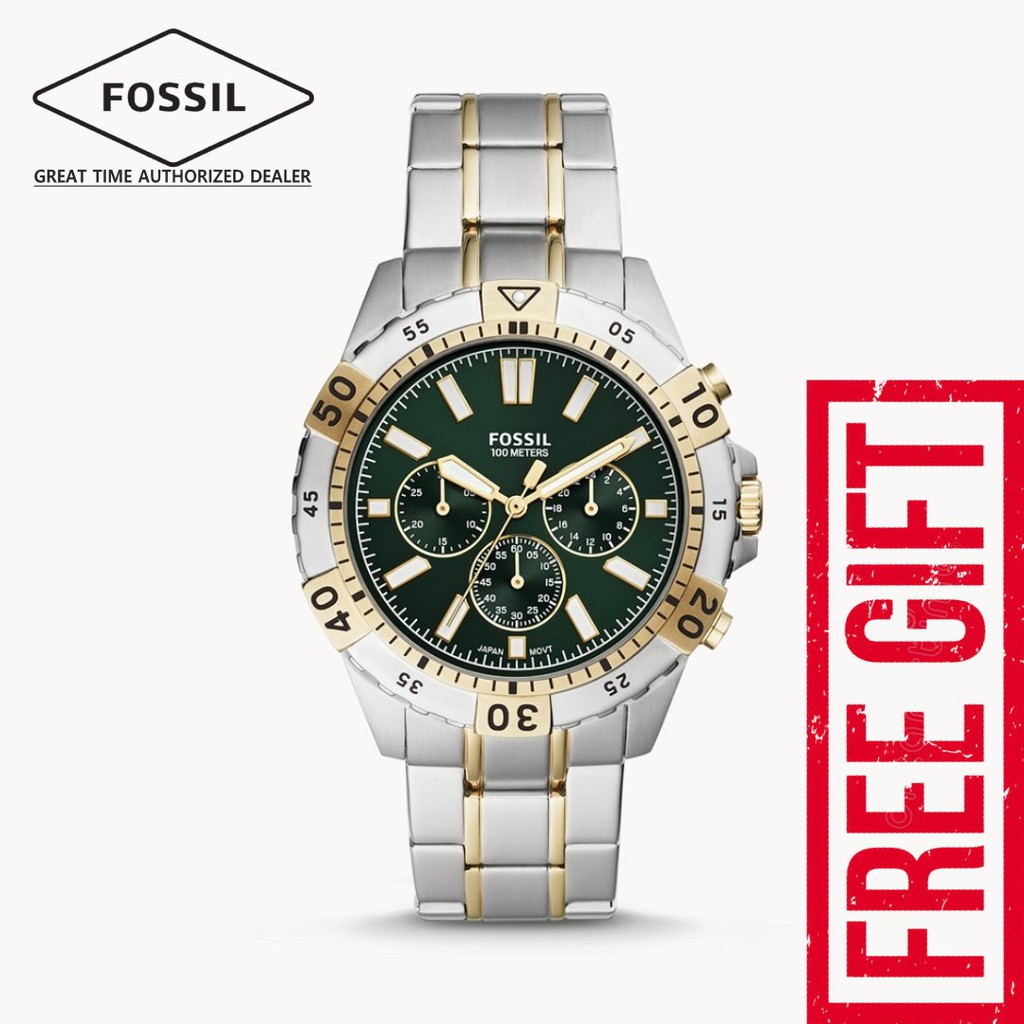 Fossil Watch FS5622 Garrett Chronograph Two-Tone Stainless Steel Gent's ...