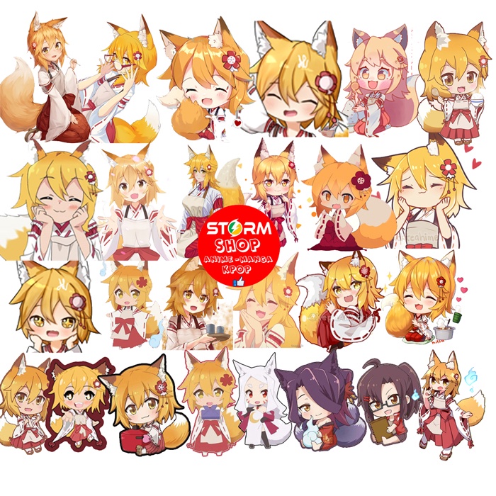 Stickers/ anime stickers Sewayaki Kitsune no Senko-san (combo of 10-60 ...