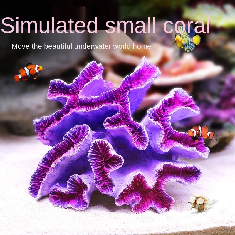 A001 Simulation coral reef landscaping rockery shell fake coral fish ...