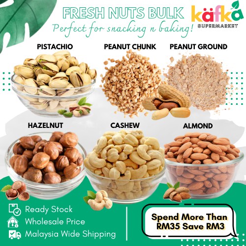 RAW/ROASTED CASHEW/ALMOND/PISTACHIO/HAZELNUT/PEANUT CHUNK/PEANUT GROUND ...