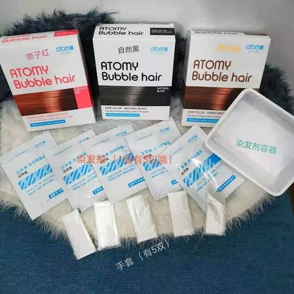 Atomy Bubble Hair Colors (Natural Black/Chestnut Red/Amber Brown)5 ...