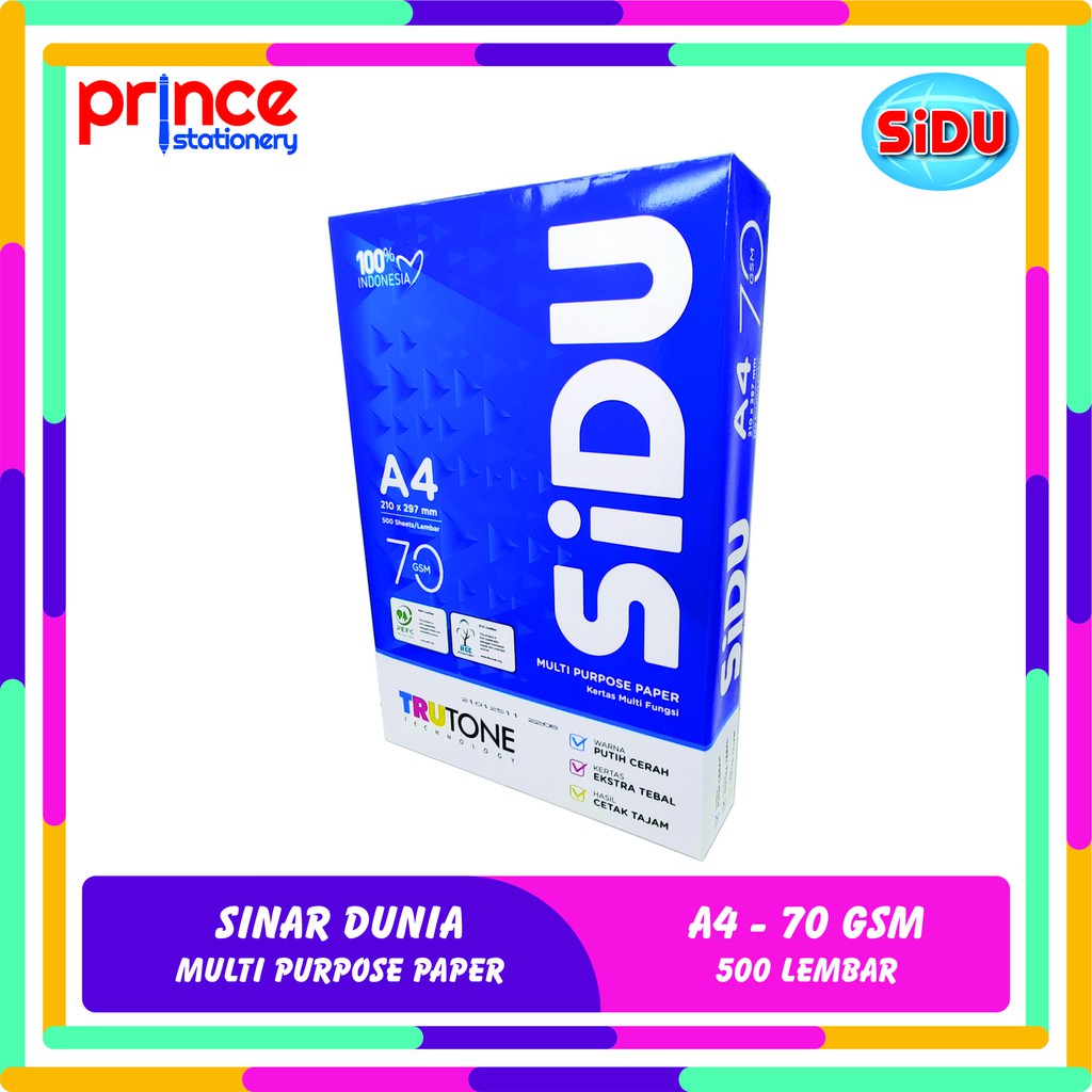 [1 Rim] HVS SINAR DUNIA PAPER / SIDU A4 70 GSM | Shopee Malaysia