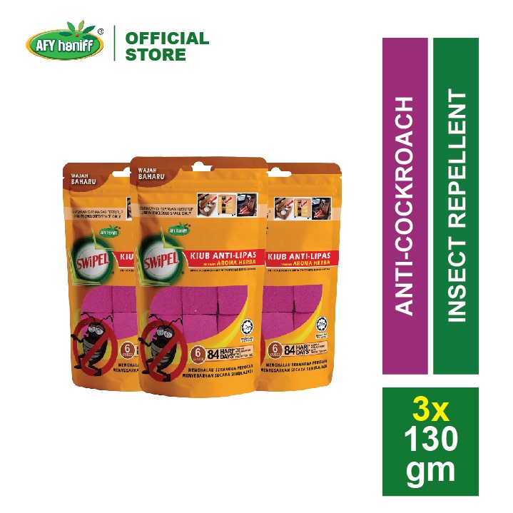 SWiPEL®AfyHaniff Kiub Halau Lipas Rumah 130g x 3pek Natural Cockroach ...
