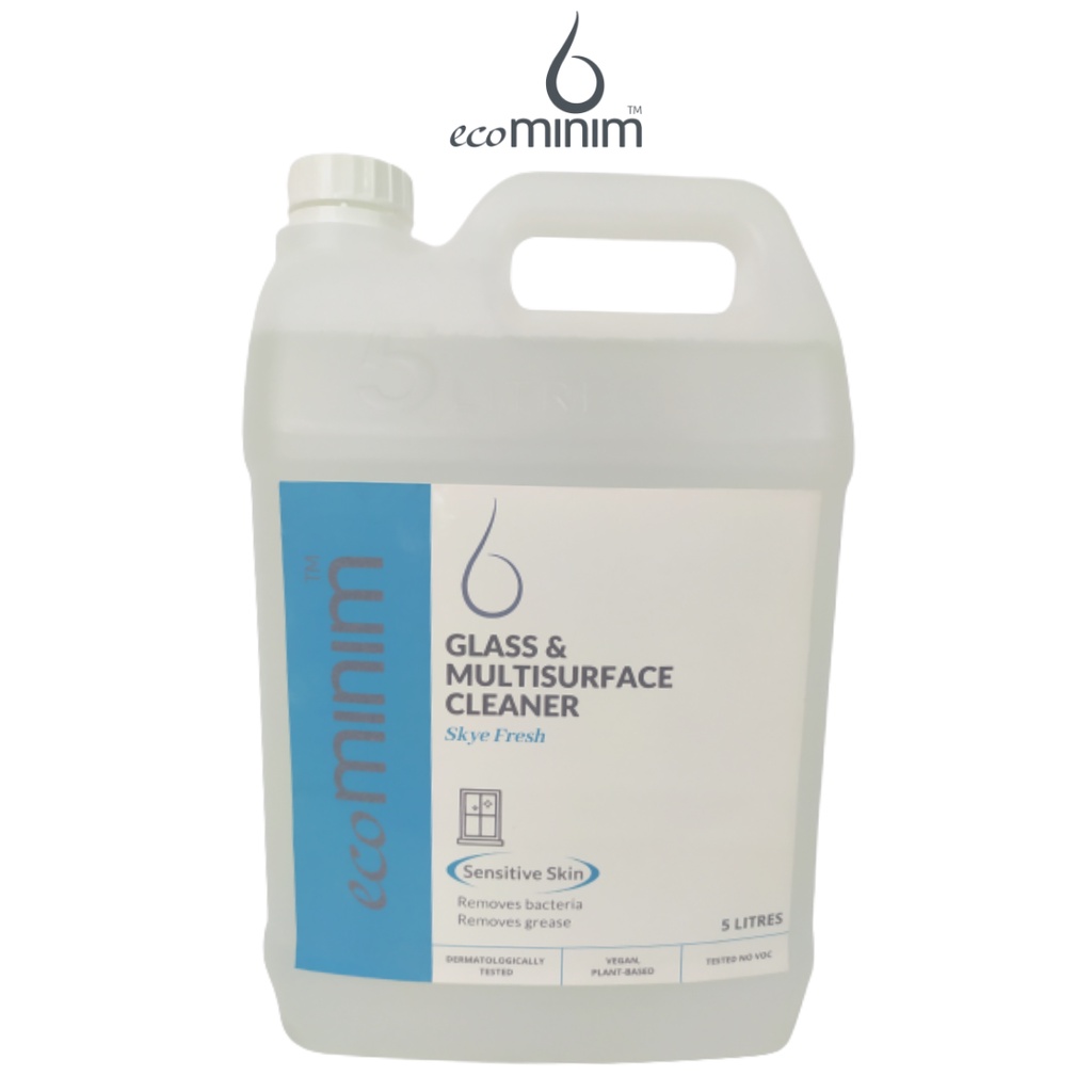 Ecominim Glass and Multi Surface Cleaner Skye Fresh 5L | Plant Based ...
