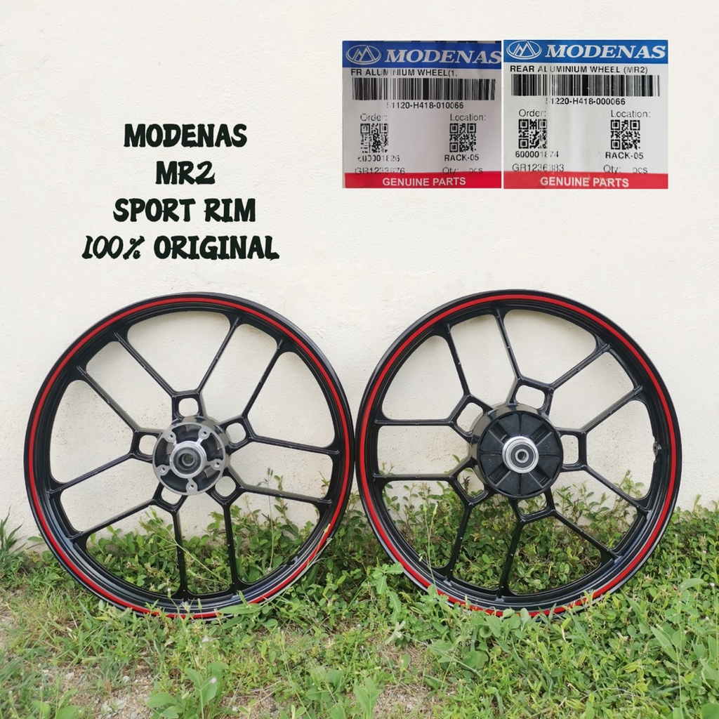 MODENAS MR2 MR3 KRISS 110 EURO FRONT REAR SPORT RIM SPORTRIM ORI - 100% ORIGINAL EMOS MODENAS ...