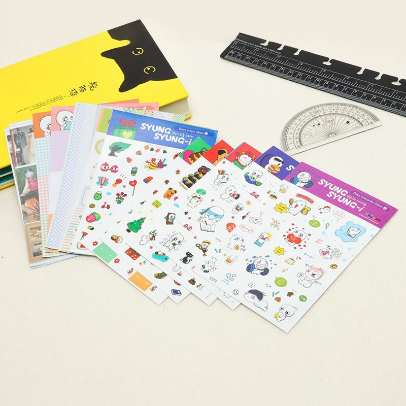 CUTE Cartoon STICKER KOREAN 1 pack 15 sheet stickers | Shopee Malaysia