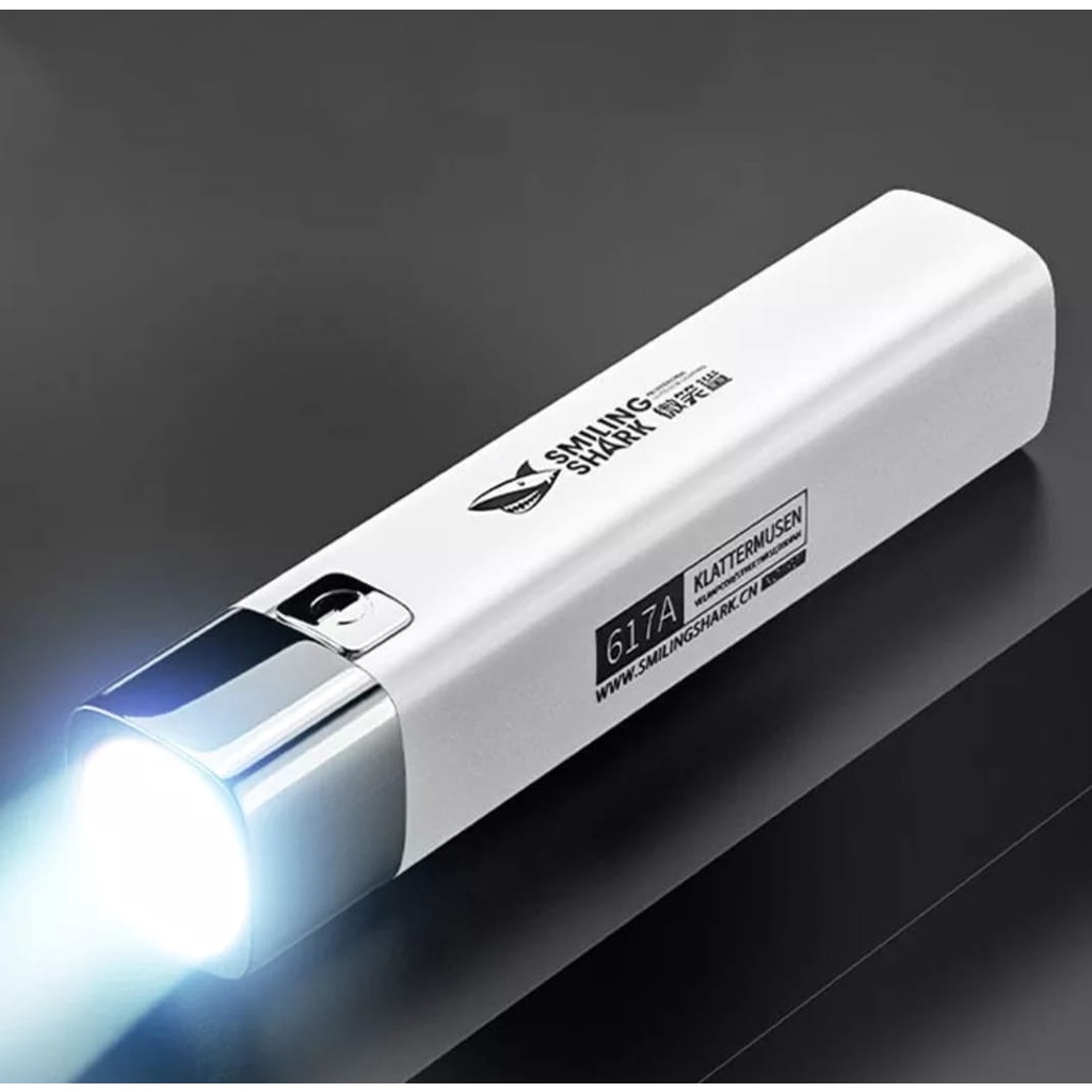 SMILING SHARK Flashlight 617A black Mini Torch light Rechargeable Super ...