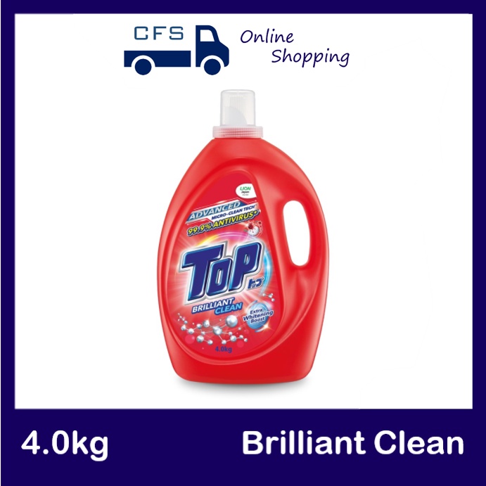 TOP Liquid Laundry Detergent - Brilliant Clean (3.6kg) | Shopee Malaysia