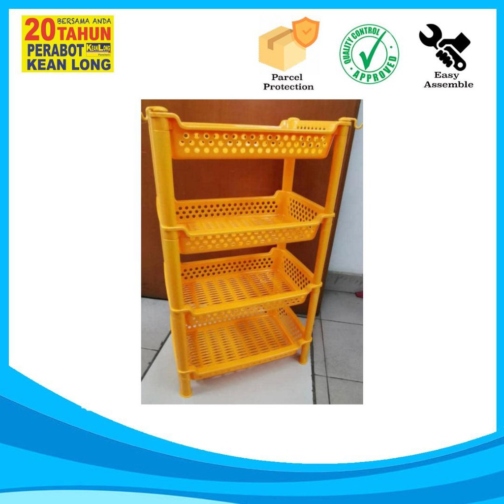 KLSB Rak Plastik Petak 4 tingkat / Rak 4 Tingkat / Rak Plastik ...