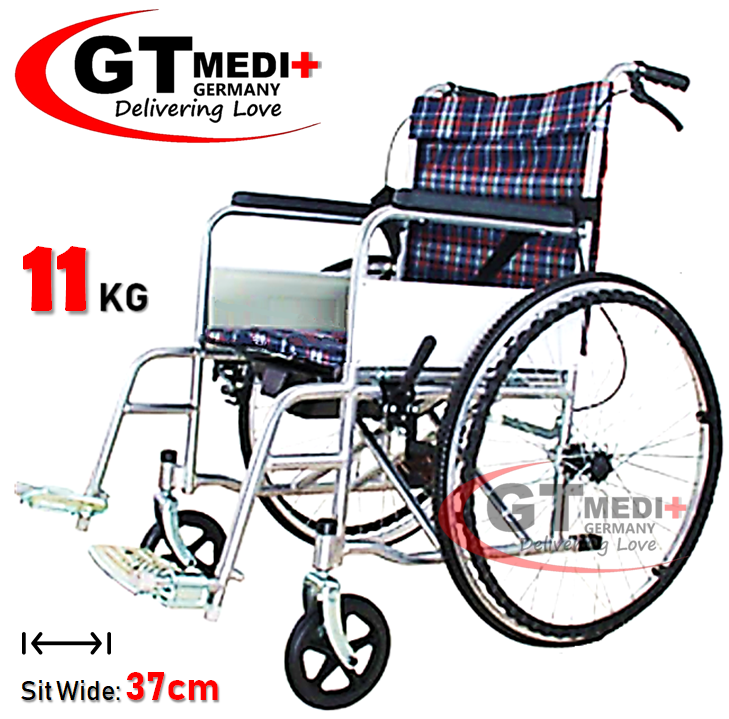 WCR-P37-11 GT MEDIT GERMANY Lightweight Children Tight Narrow Self Propelled Foldable Wheelchair ...