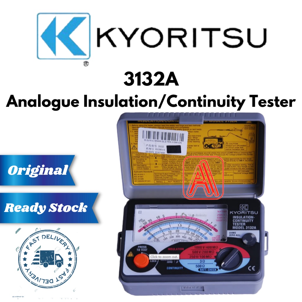 Kyoritsu 3132A Analogue Insulation / Continuity Testers | Shopee Malaysia