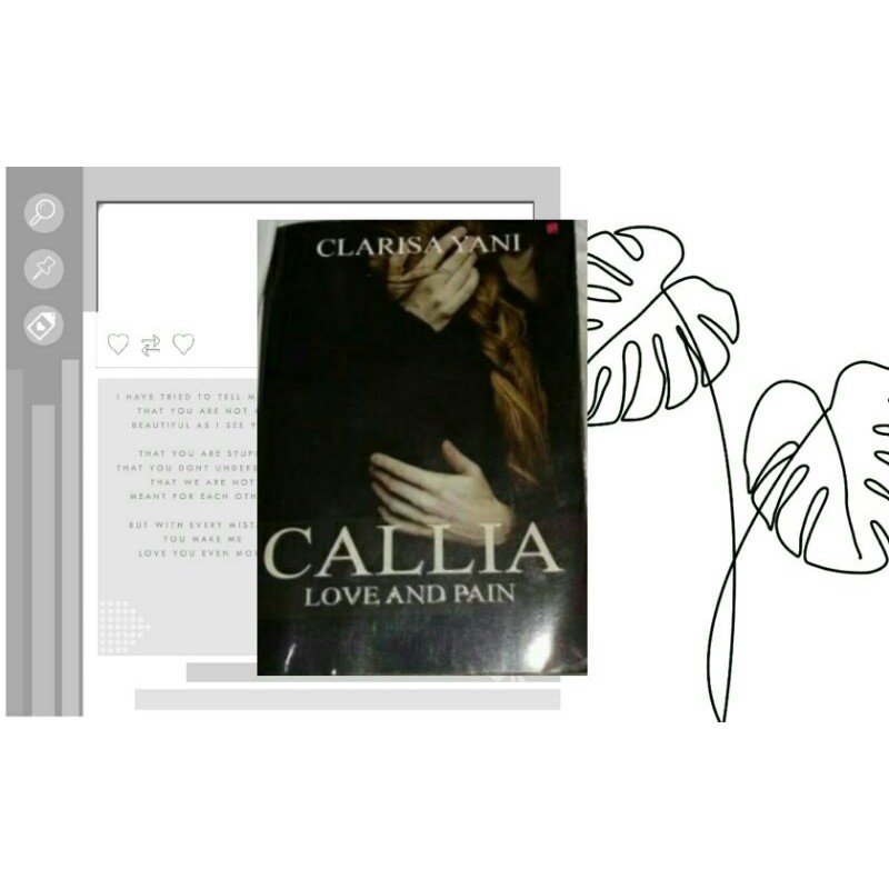(Used Novel) Callia By Clarissa Princess | Shopee Malaysia
