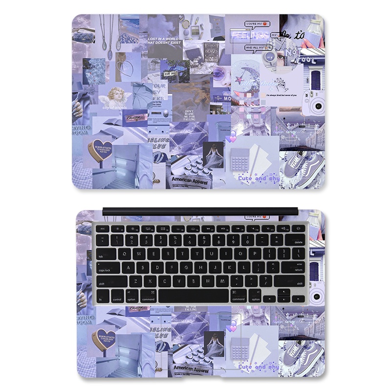 DIY Laptop Sticker Laptop Skin Stitching picture style/collage/overlay ...