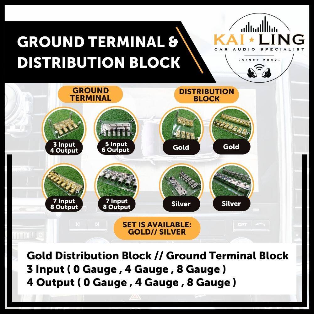 Gold Distribution Block&Ground Terminal Block Set|Ground Terminal Block ...
