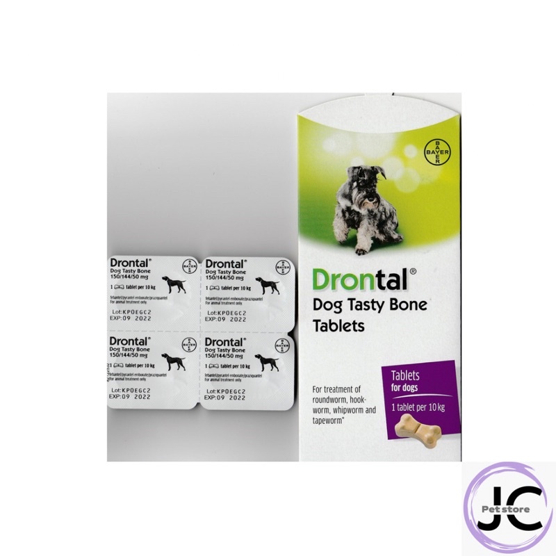 Drontal Dog Deworm Ubat Cacing Dog 1 - Tablet | Shopee Malaysia