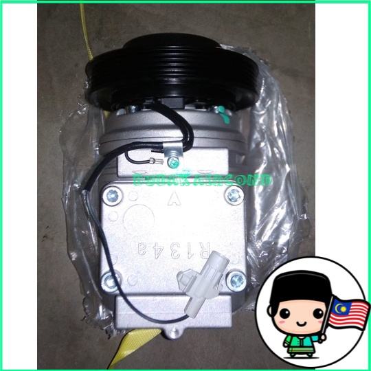 (NEW) COMPRESSOR PROTON WAJA WIRA 1.6 1.8 PUTRA SATRIA DENSO ND TYPE A ...