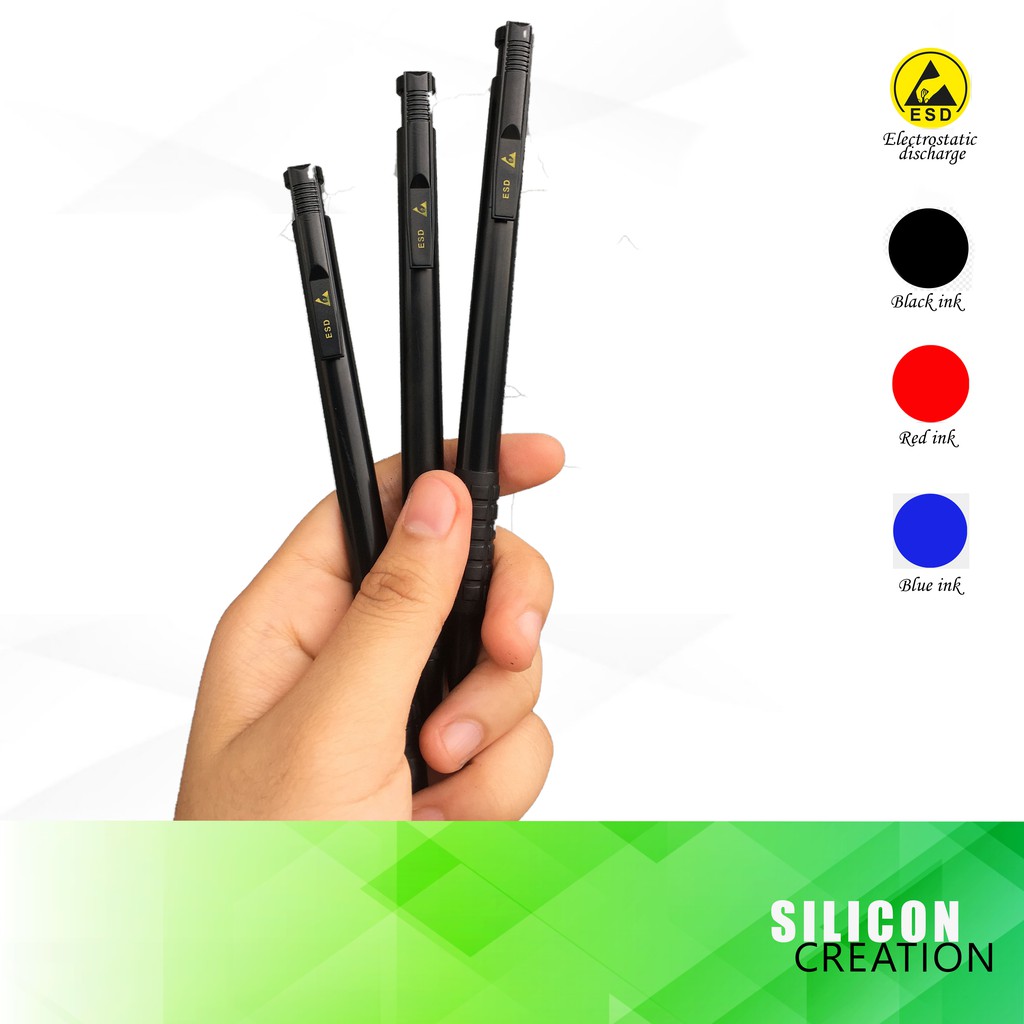 [🔥READY STOCK🔥] ESD PEN Black/Blue/Red Antistatic Pen | Shopee Malaysia