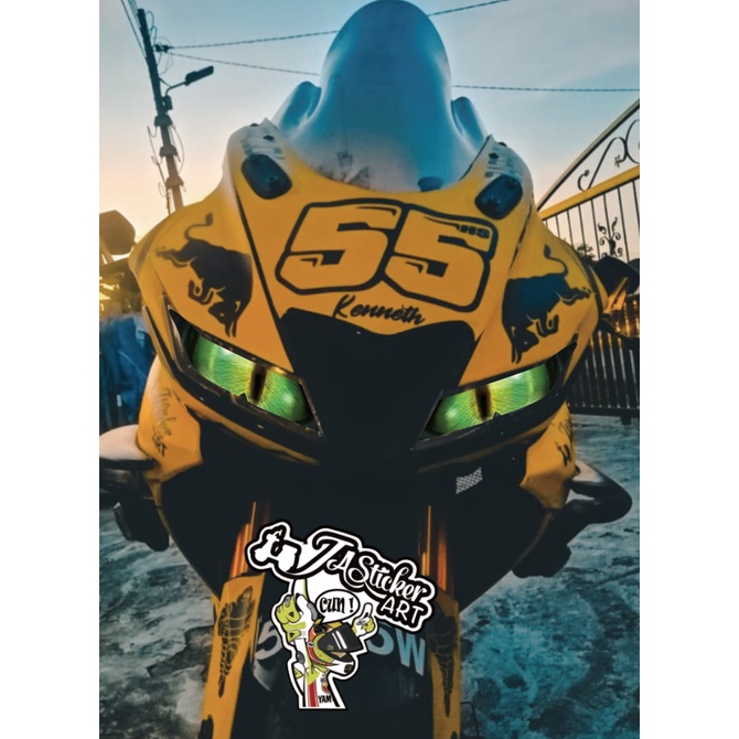 R15 YAMAHA EYE STICKER ( LIGHT passing through 100%) | Shopee Malaysia