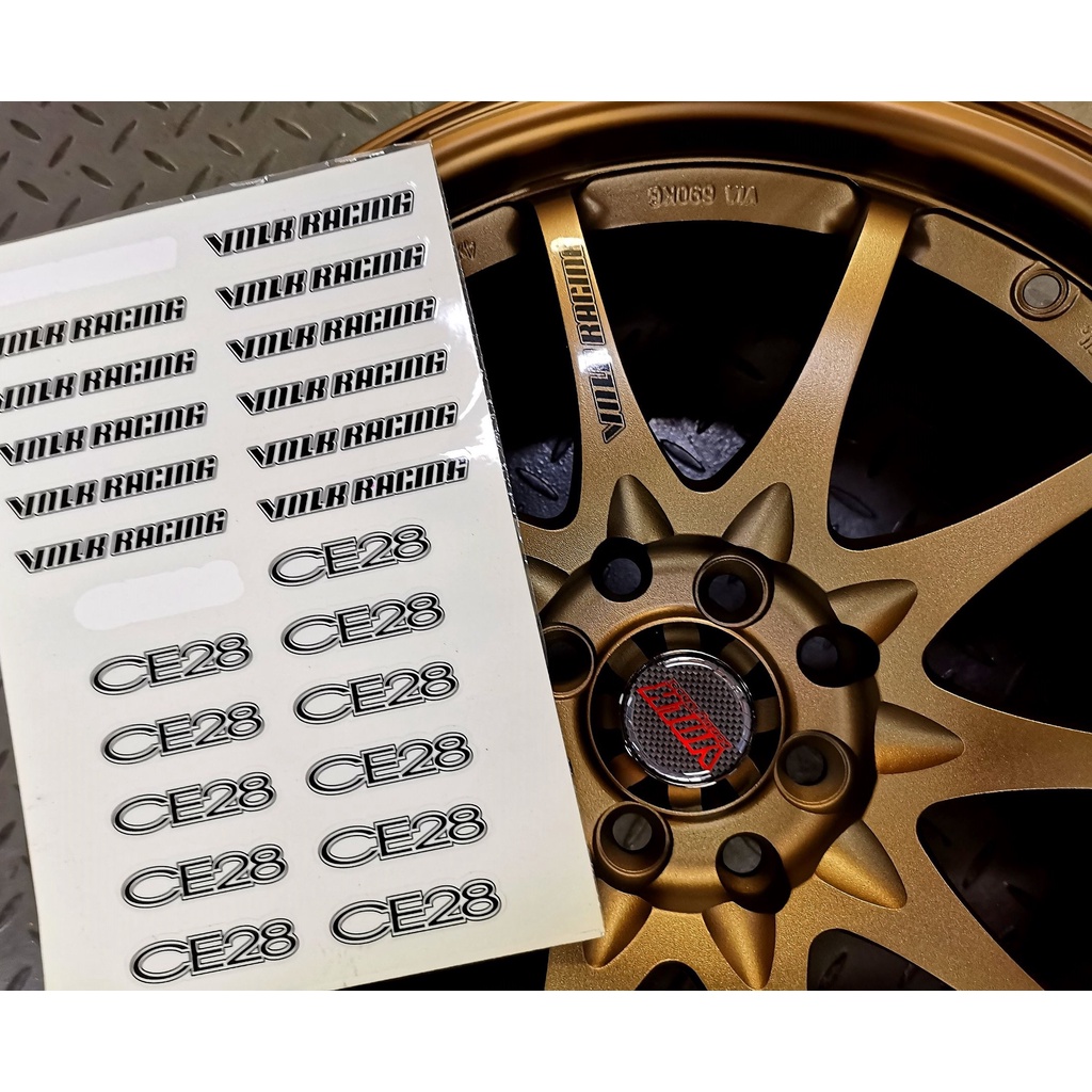 RIM STICKER RAYS VOLK RACING CE28 1SET(4PCS)/Ce28 Thailand Auto Option ...