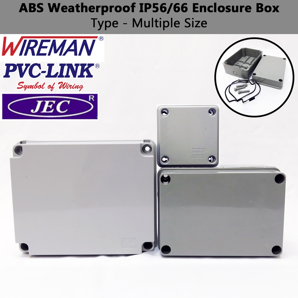 WIREMAN IWEB Kotak Suis Enklosur Kalis Cuaca IP56 ABS - Weatherproof ...