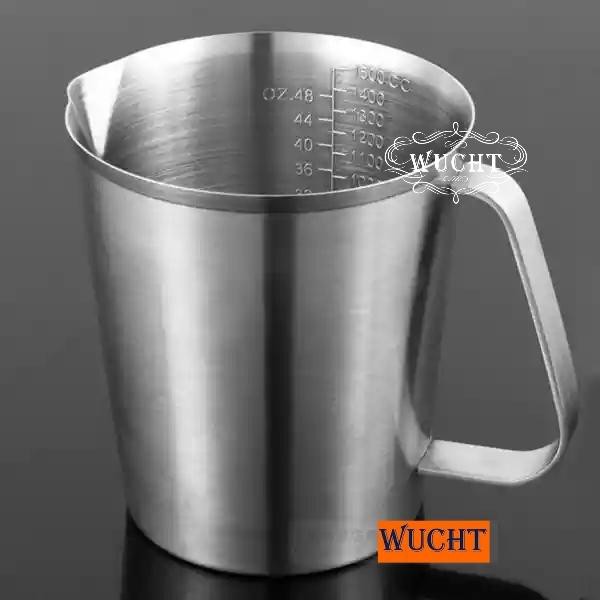 【WUCHT】2000ml Durable Stainless Steel Measuring Cup Milk Frothing Pitcher Scale Measure Creamer ...