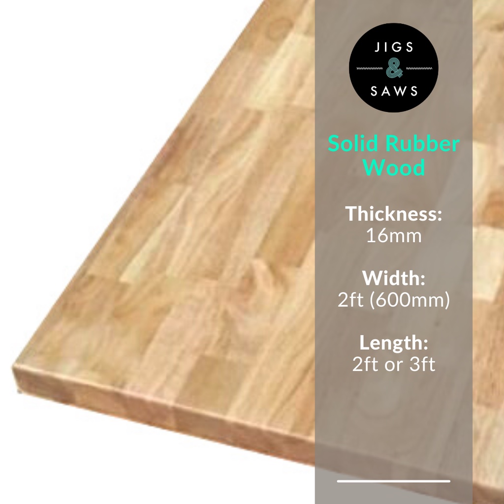 Solid Rubberwood 16mm x 2ft W, AB Grade | 2ft or 3ft L | Kayu Getah ...