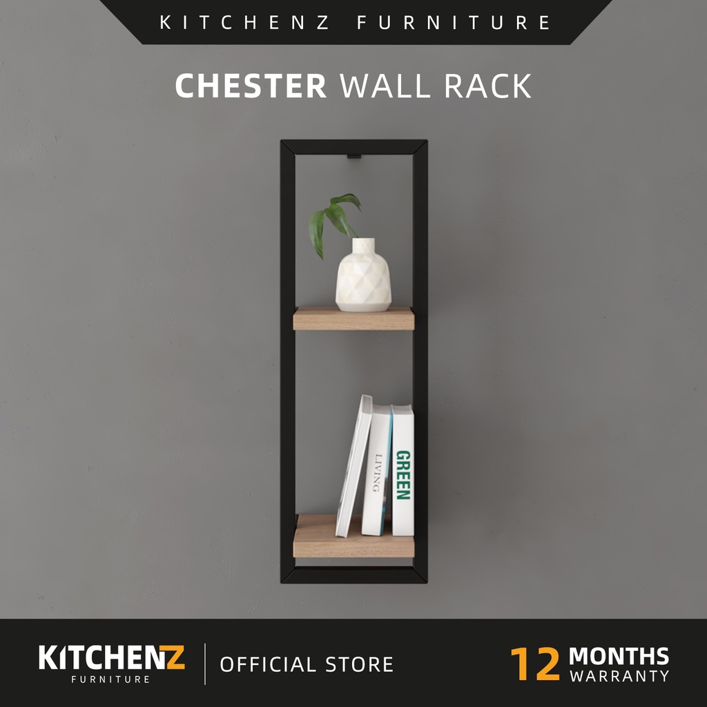 KitchenZ Chester Series Wall Rack Open Storage Wall Unit Rak Dinding ...