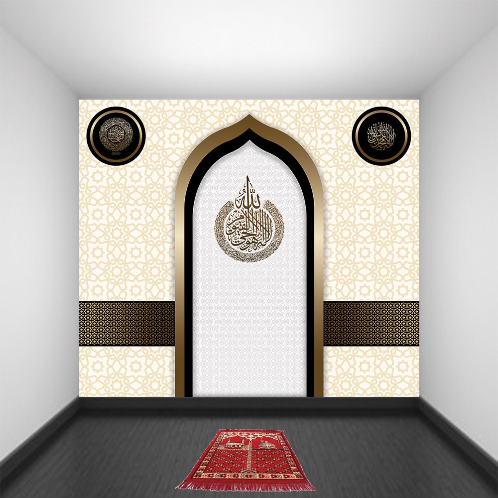 UV PRINT ISLAMIC MIHRAB ARABIC WALLPAPER LONG LASTING REMOVABLE WALL ...