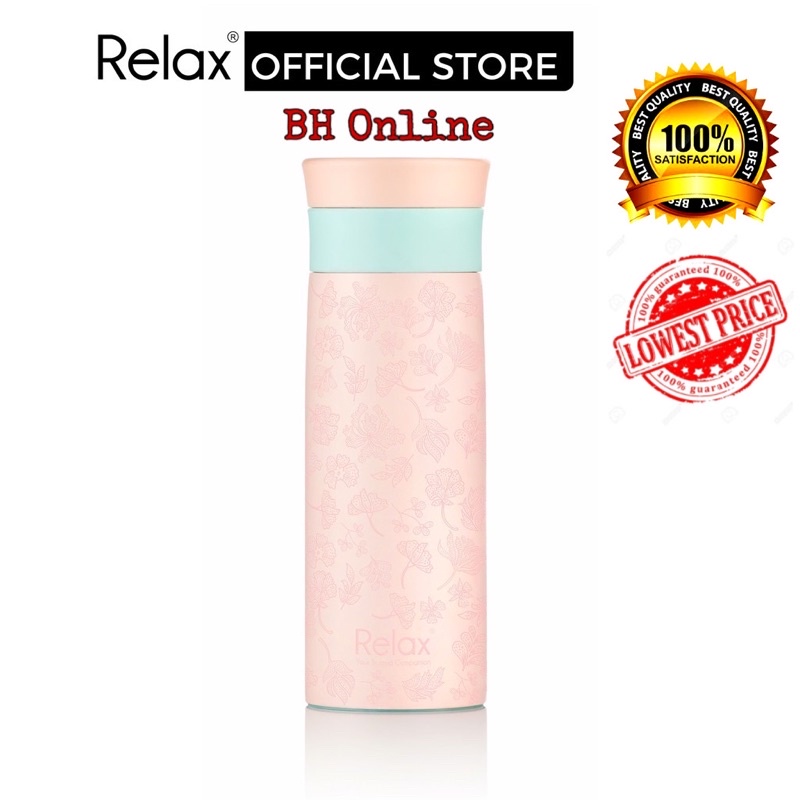 RELAX Stainless Steel Thermal Flask 400ml - Light Pink ( 3D Transparent ...